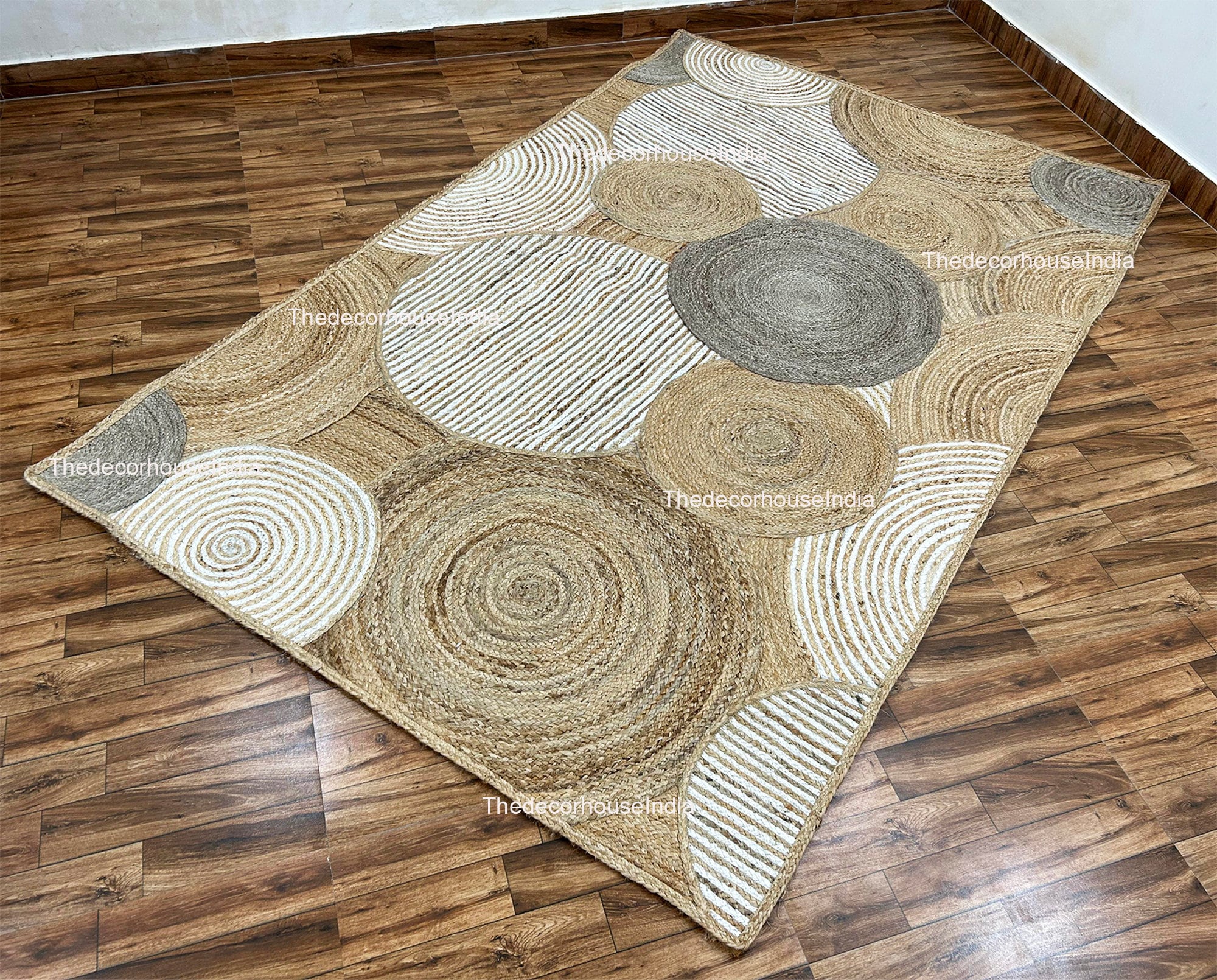 Handmade Jute Rug Indian Natural Jute Designer Rug Modern Area Rug ...