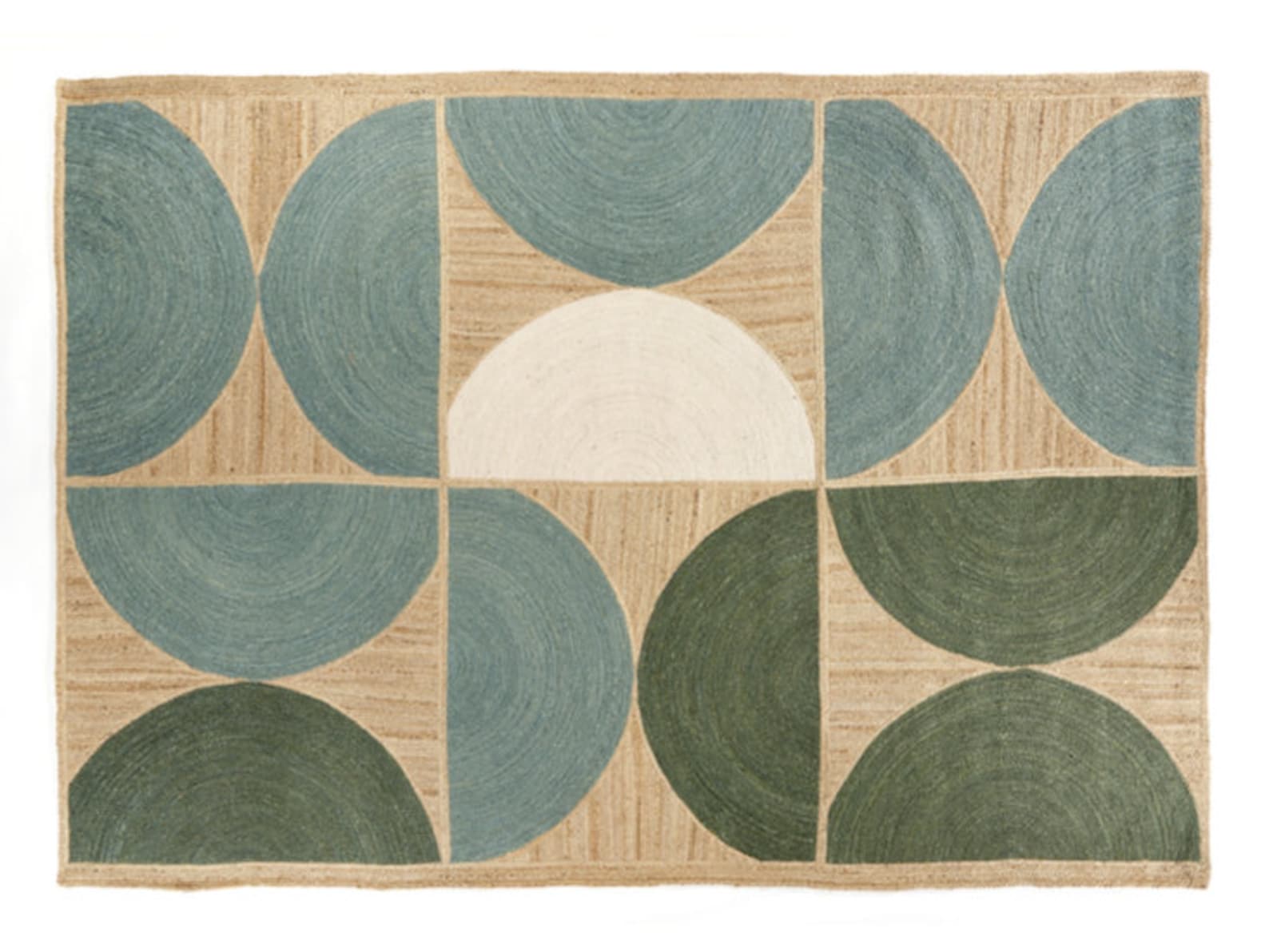 Handmade Jute Rug Mint Blue and Green Jute Area Rug Natural Jute ...