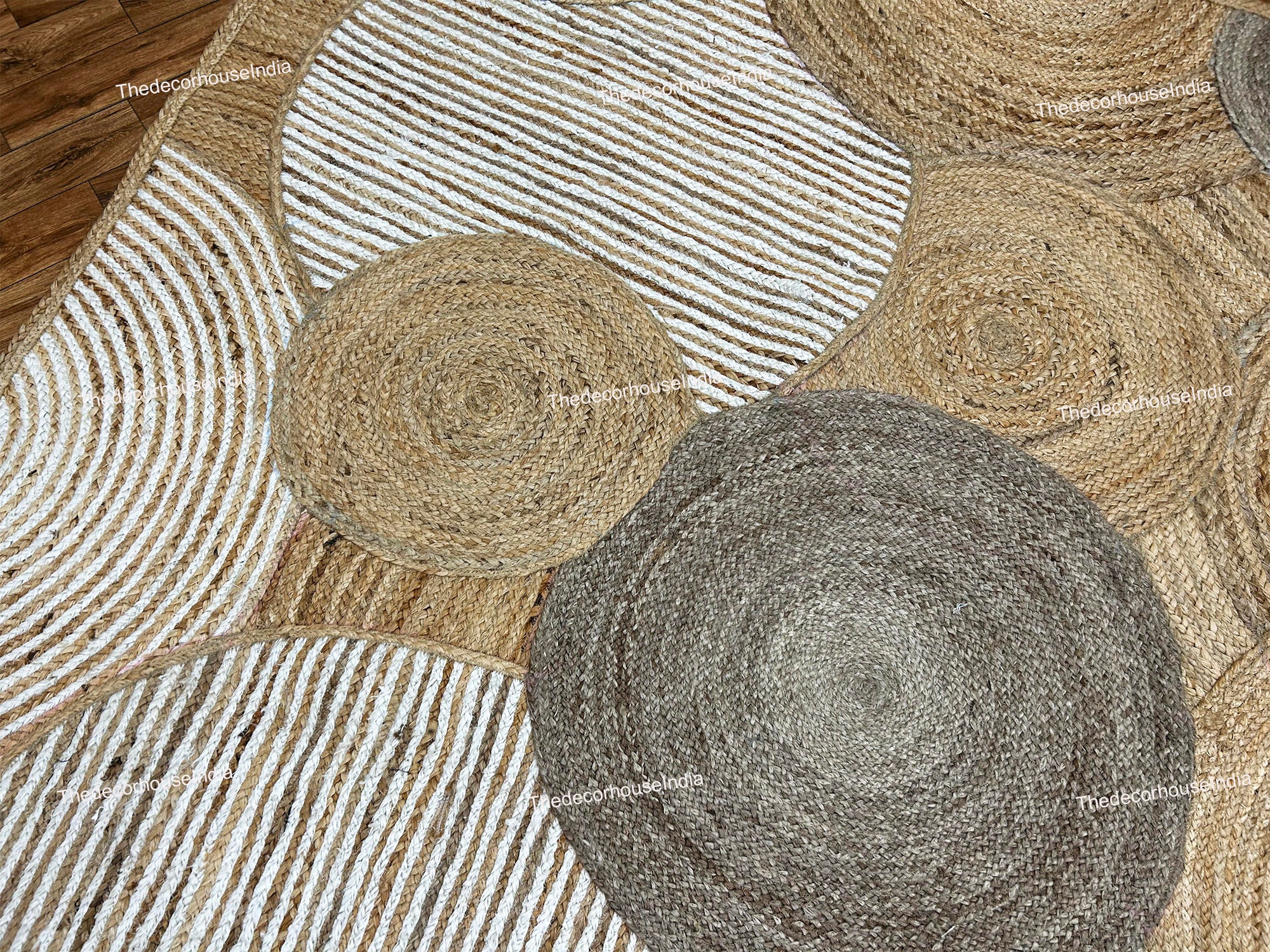 Handmade Jute Rug Indian Natural Jute Designer Rug Modern Area Rug ...