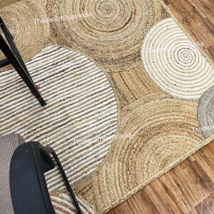 Handmade Jute Rug Indian Natural Jute Designer Rug Modern Area Rug ...