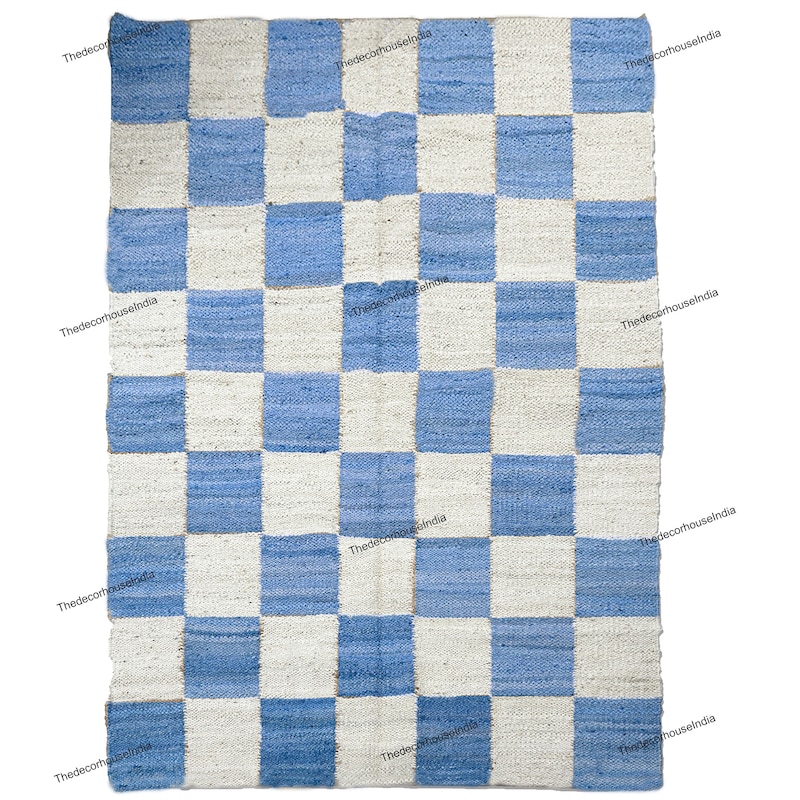 Checkered Rug Runner - Etsy