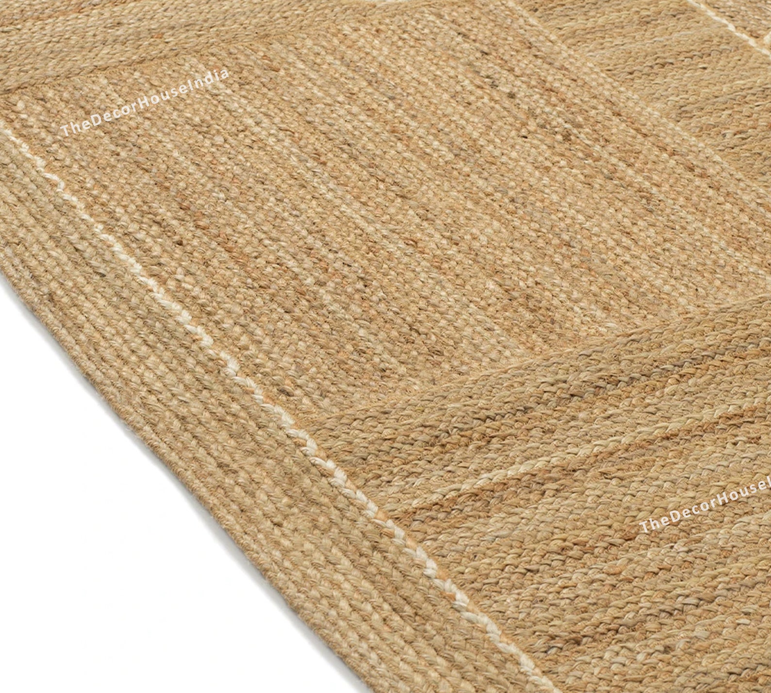 Modern Jute Braided Natural Handmade Rug Custom Size Rug Area Rug Tree ...
