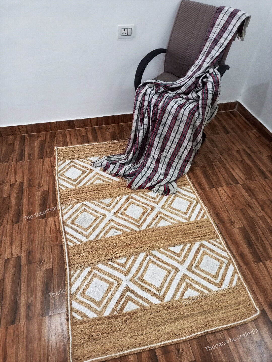 Hand Braided Natural Jute Rug Pattern Rug Personalized Rug - Etsy
