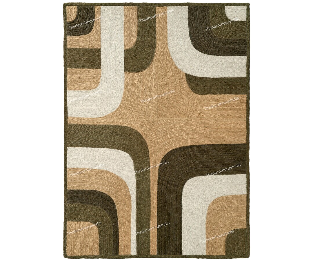 Large Hand Braided Jute Rug Living Room Rug Bedroom Rug Bohemian Decor ...