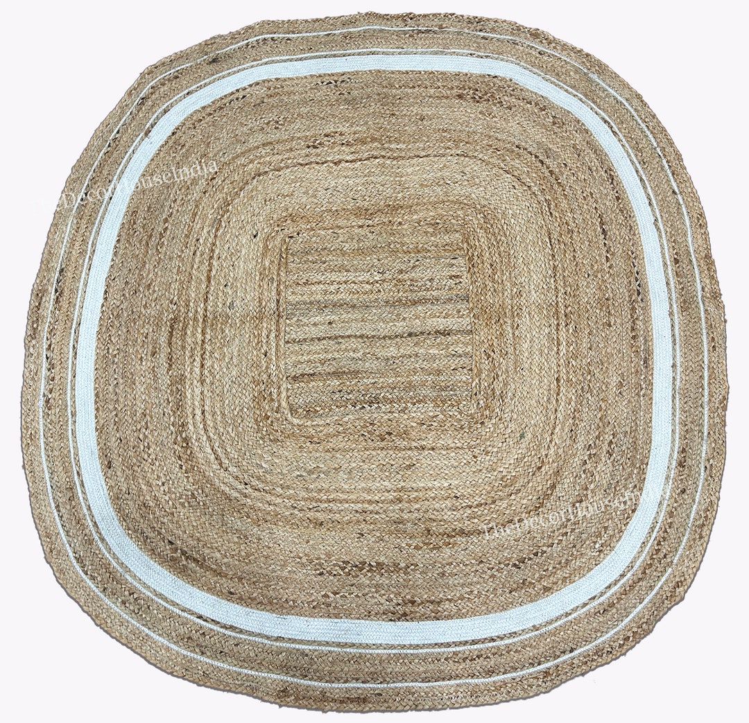 Jute Oval Rug, Indian Natural Jute Rug, Oval Shape Rug, Jute Area Rug ...