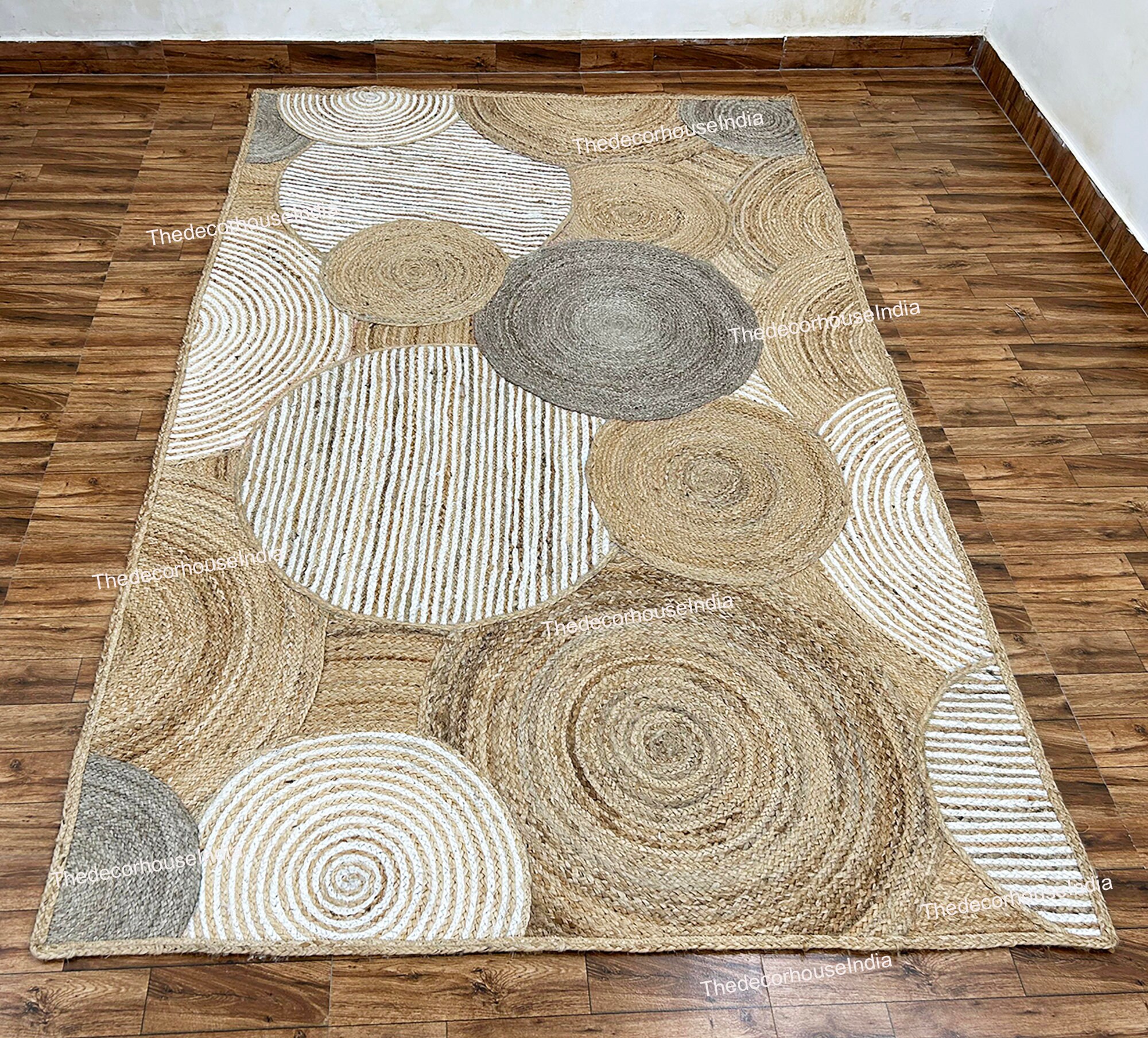 Handmade Jute Rug Indian Natural Jute Designer Rug Modern Area Rug ...