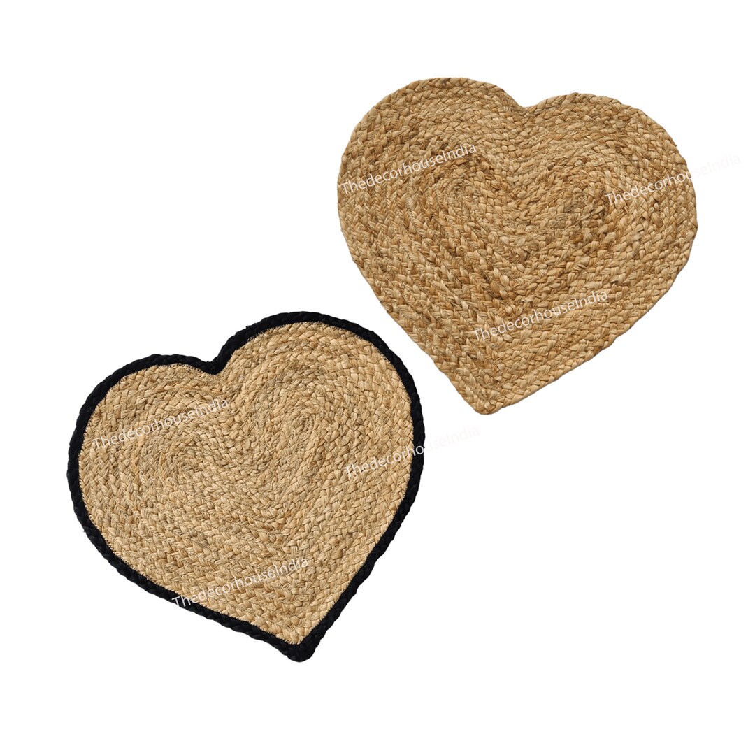 Modern Heart Shape Rug, Natural Jute Rug Kilim Jute Rug, Braided Jute ...