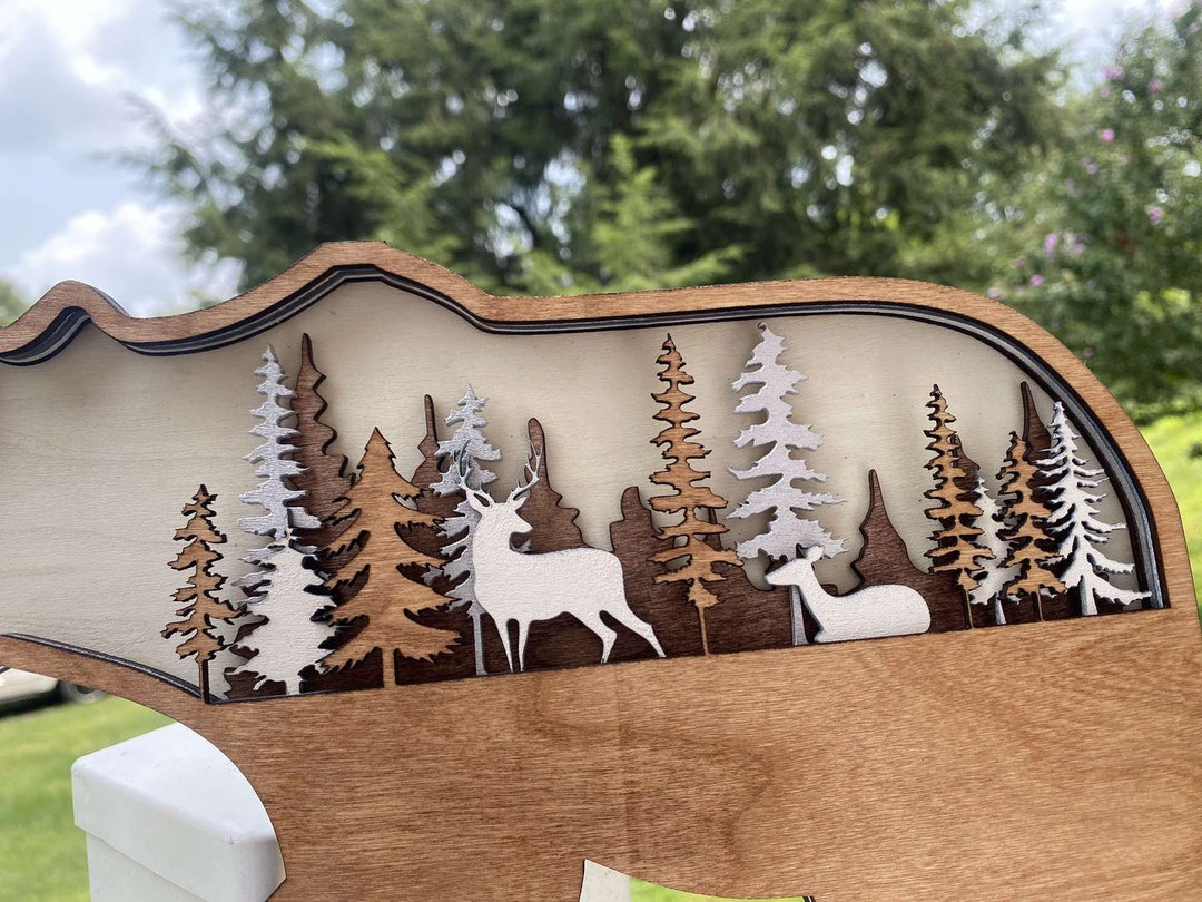 Large Bear and Nature Cut Out - Etsy