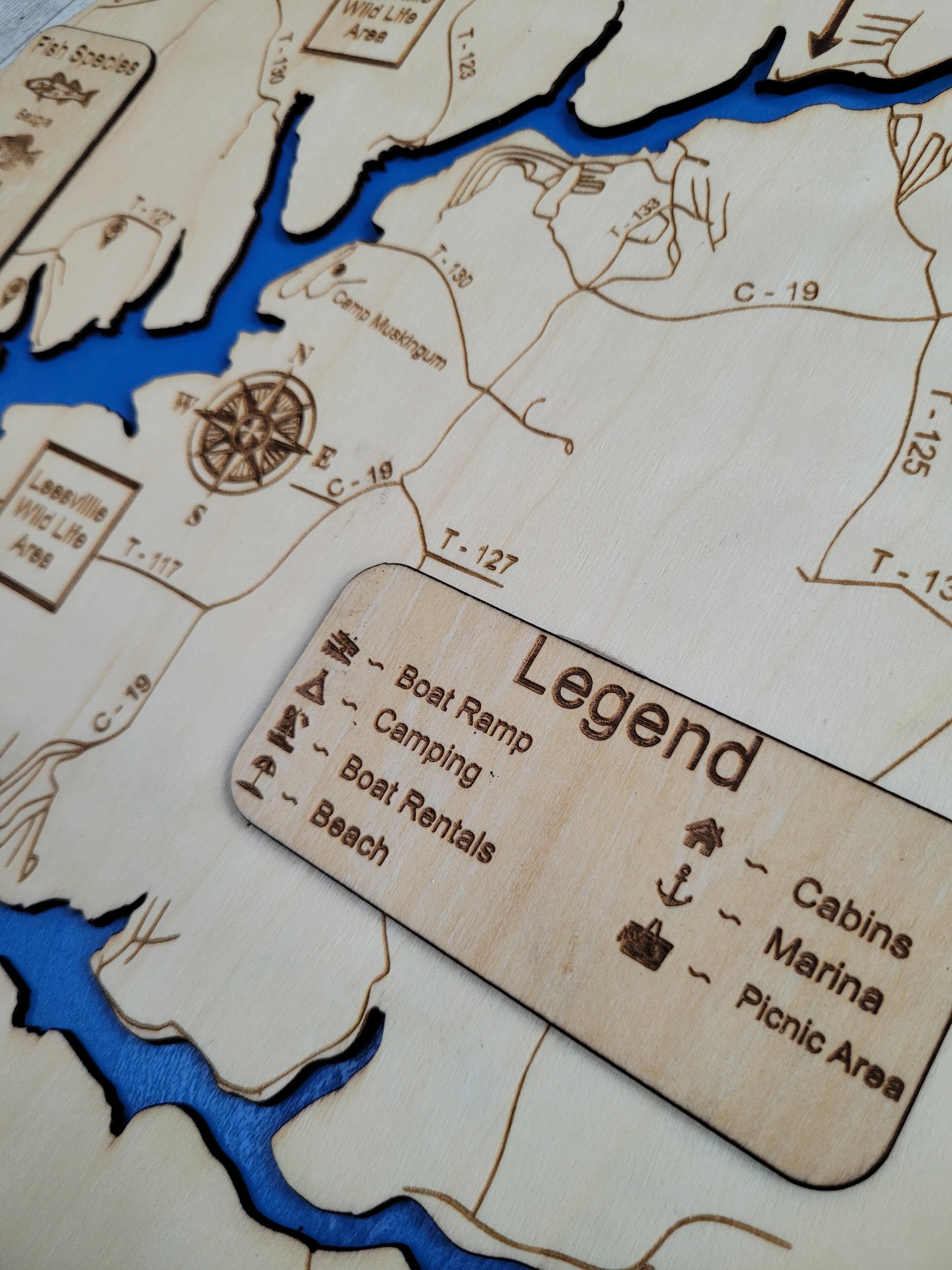 Leesville Lake Map - Etsy