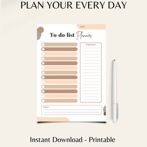 Neutral Minimalist Todo List, Instant Download, Digital Download to Do ...