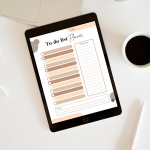Neutral Minimalist Todo List, Instant Download, Digital Download to Do ...