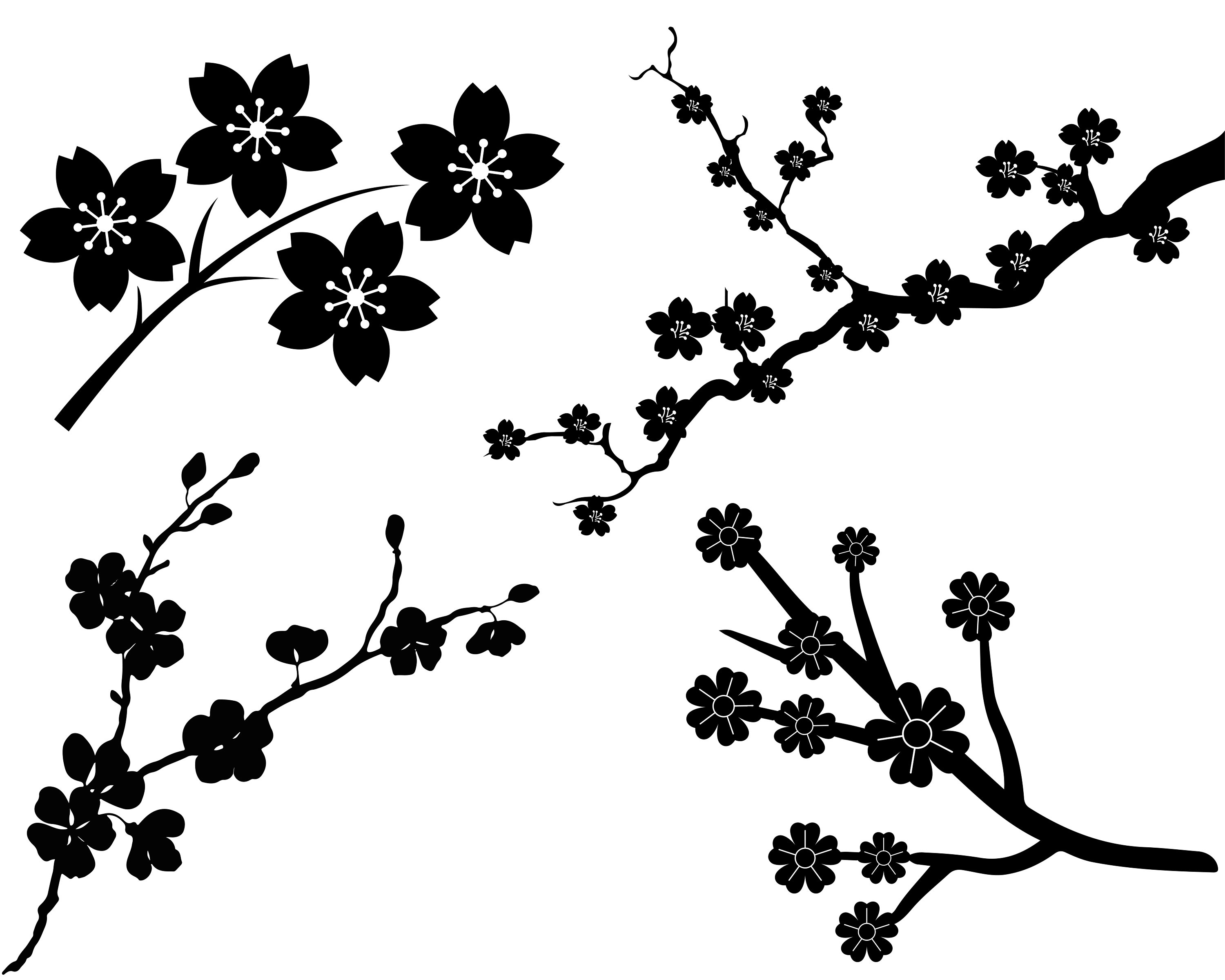 Cherry Blossom Svg Floral Elements Pink Floral Elements - Etsy