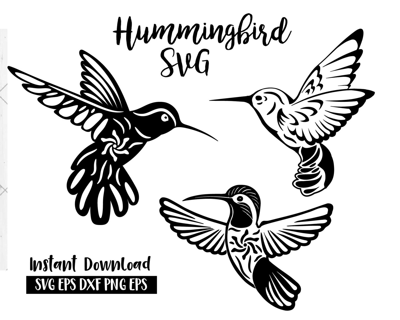 Hummingbird SVG, Floral Birds SVG, Hummingbird Flowers Svg, 3 Flying ...