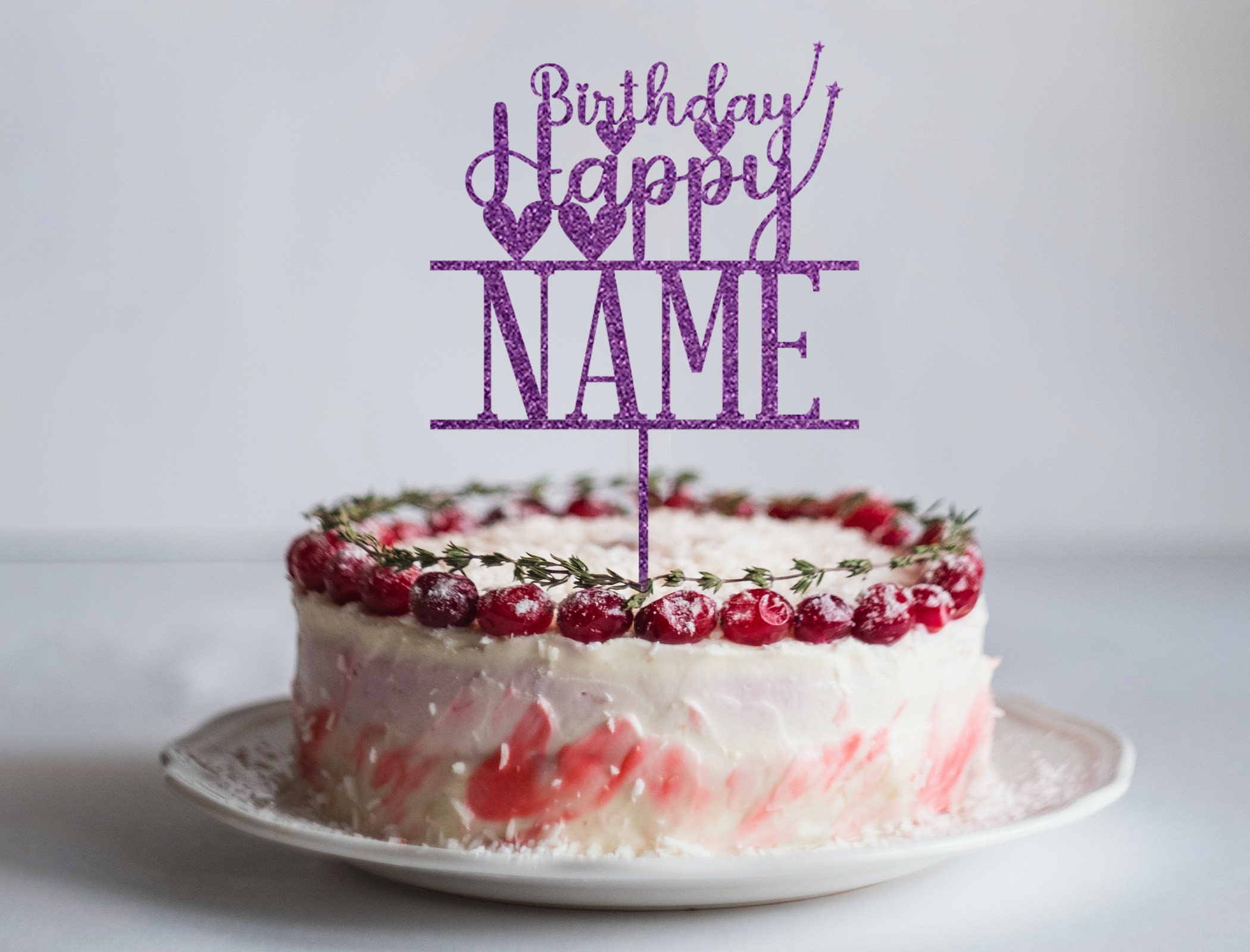 Customize Topper Svg, Cake Topper Cut File, Birthday Cake, Topper SVG ...