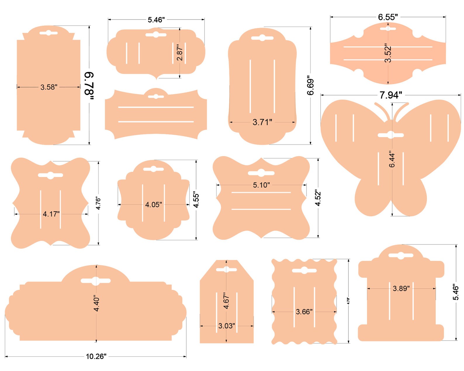 Bow Card Template SVG, Bow Display Card, Hair Clip Display Card Svg ...