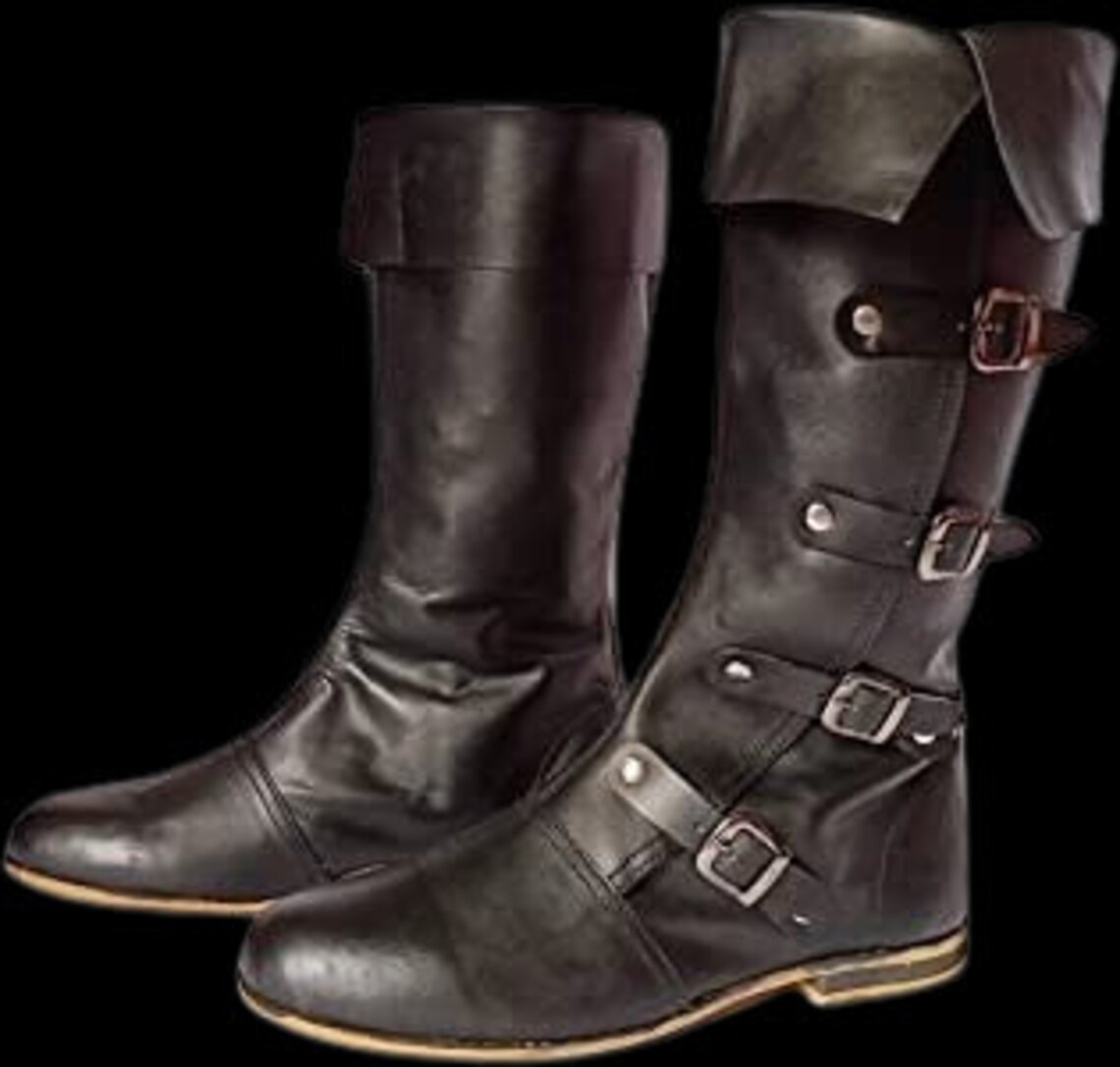 Medieval Leather Boots Mens Ankle Renaissance Boots Sca Larp Mens Shoes ...