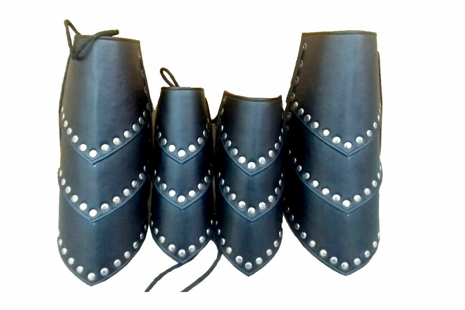 Medieval Viking Leather Scale Arm Bracers & Leg Guard for Larp Cosplay ...