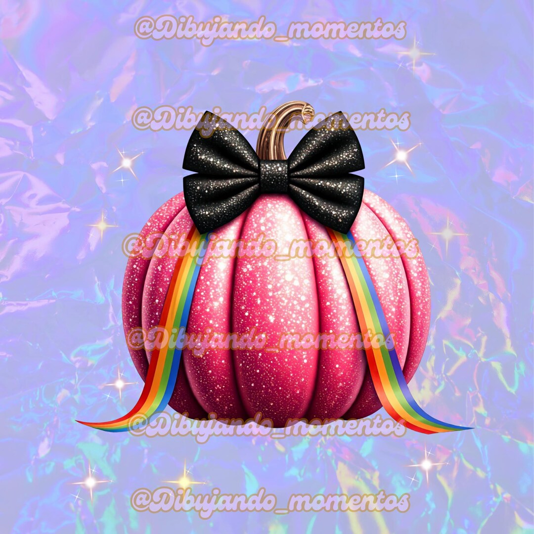 Pink Glitter Pumpkin PNG, Coquette Png, Sparkly Pumpkin Png, Halloween ...