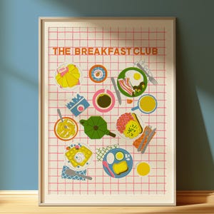 The Breakfast Club Poster | Food Illustration | Breakfast and Brunch ...