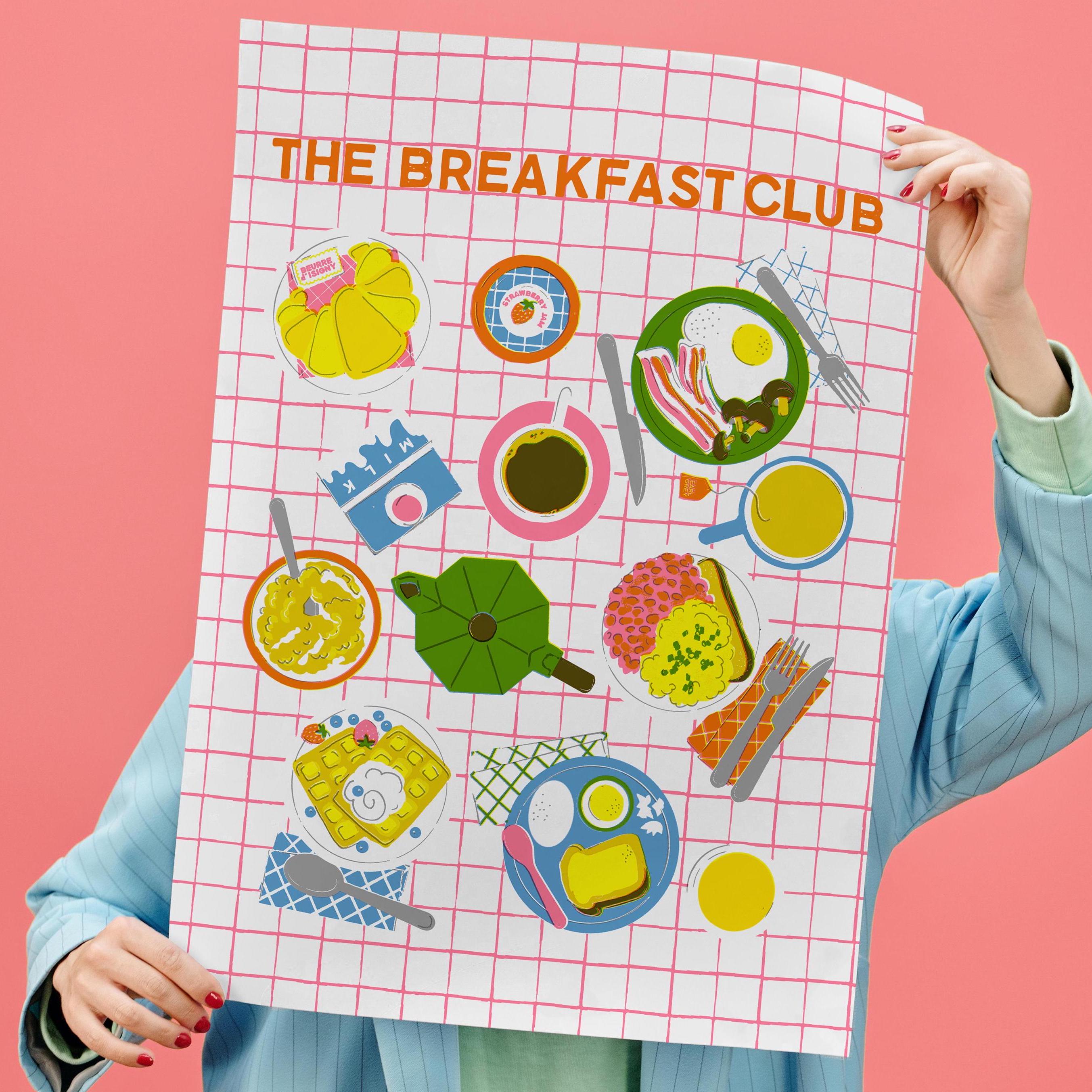 The Breakfast Club Poster | Food Illustration | Breakfast and Brunch ...
