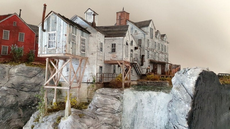 Diorama rust Rock Falls Scale Diorama laser Cut in H0 1:87 - Etsy