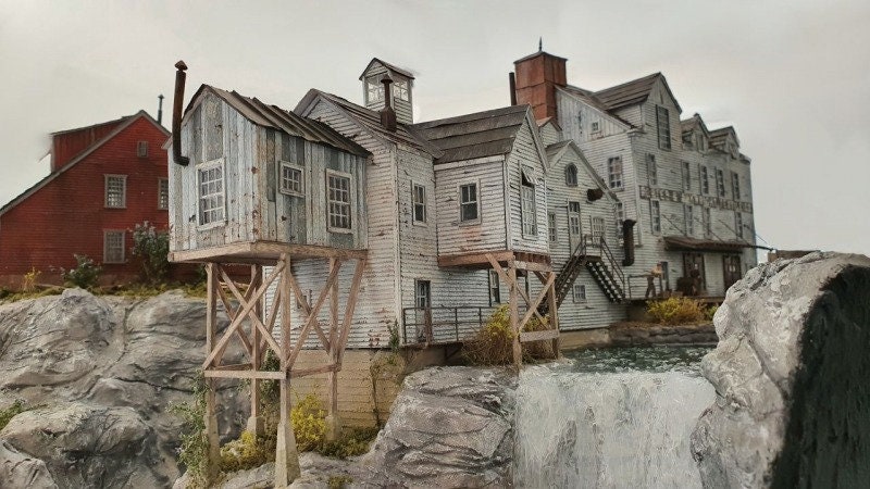 Diorama rust Rock Falls Scale Diorama laser Cut in H0 1:87 - Etsy