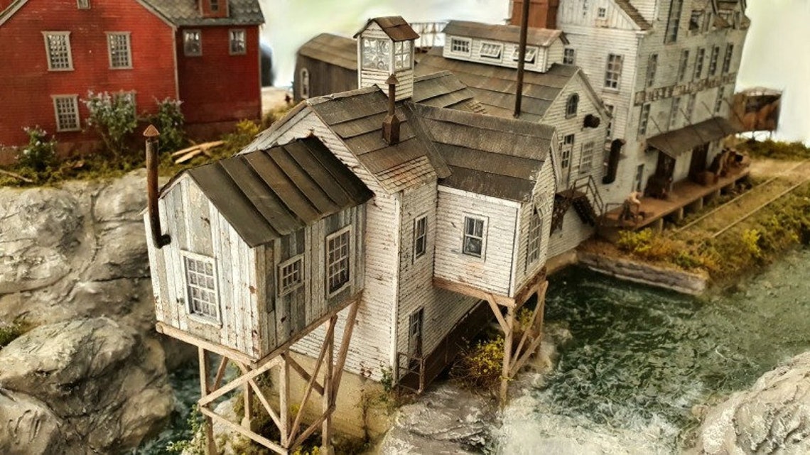 Diorama rust Rock Falls Scale Diorama laser Cut in H0 1:87 - Etsy