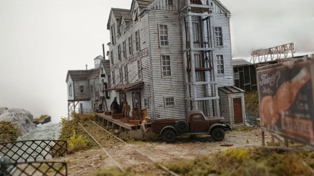 Diorama rust Rock Falls Scale Diorama laser Cut in H0 1:87 - Etsy