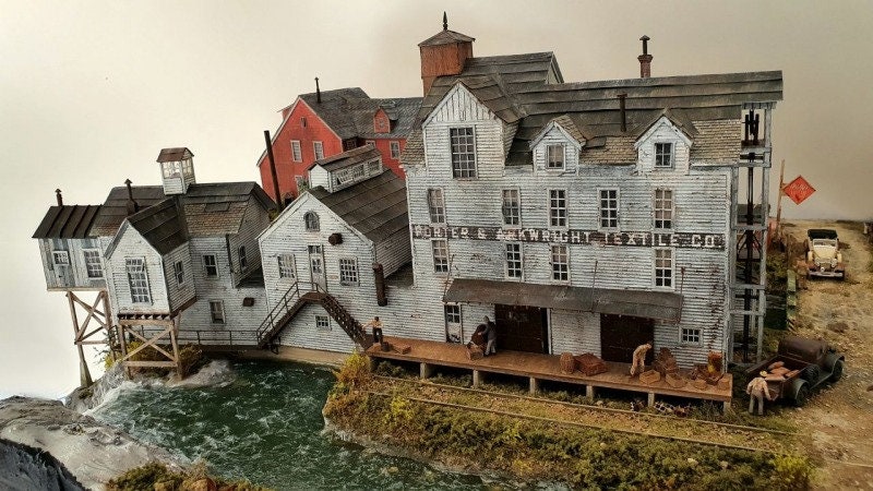 Diorama rust Rock Falls Scale Diorama laser Cut in H0 1:87 - Etsy