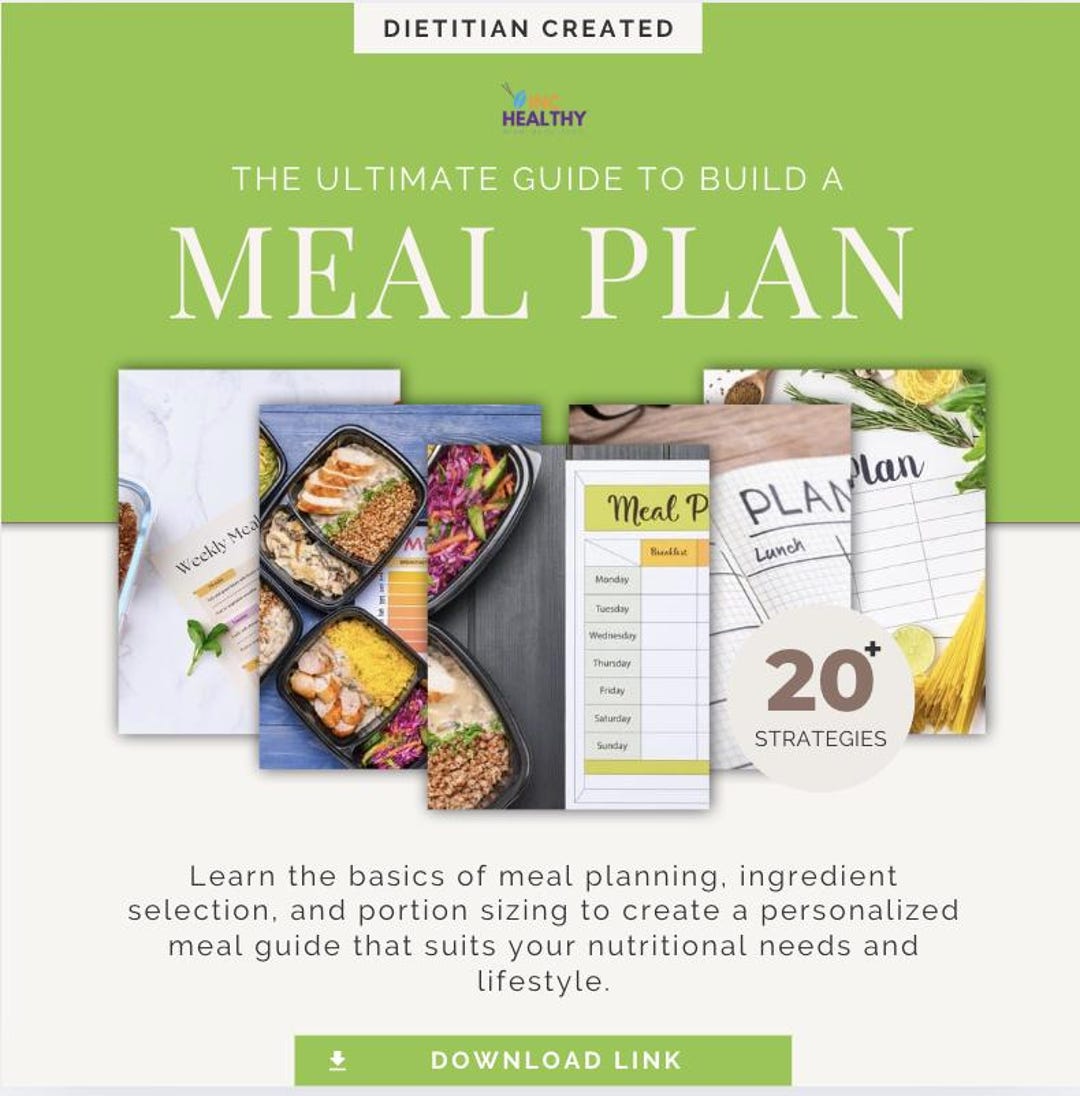 Build-a-meal Complete Guide - Registered Dietitian Created - Etsy