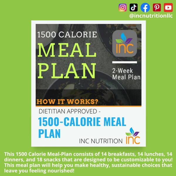 Dietitian Meal Plan Template - Etsy