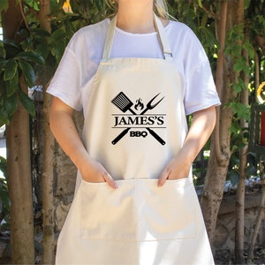 Personalized BBQ Apron, Custom BBQ Apron, Custom Barbecue Apron ...