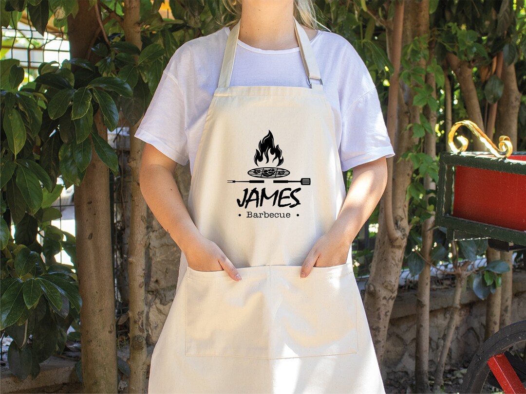 Personalized Barbecue Apron, Personalized BBQ Apron, Custom Name Apron ...