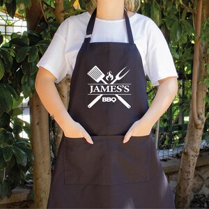 Personalized BBQ Apron, Custom BBQ Apron, Custom Barbecue Apron, Personalized Name Apron, Men ...