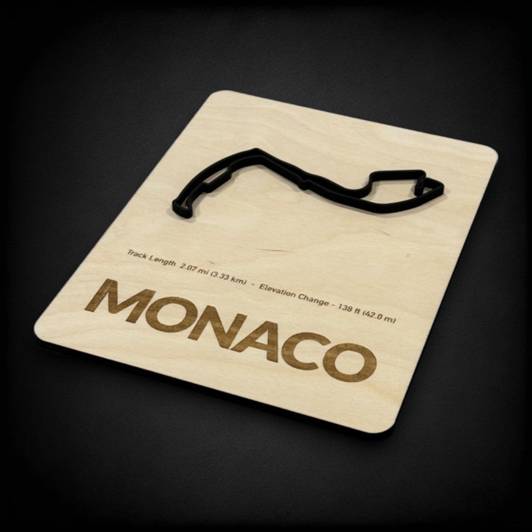 Monaco Track Map Wall Art medium Size - Etsy