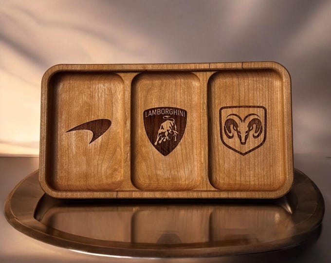 Car Logo Key Tray (custom Engraved) - Etsy