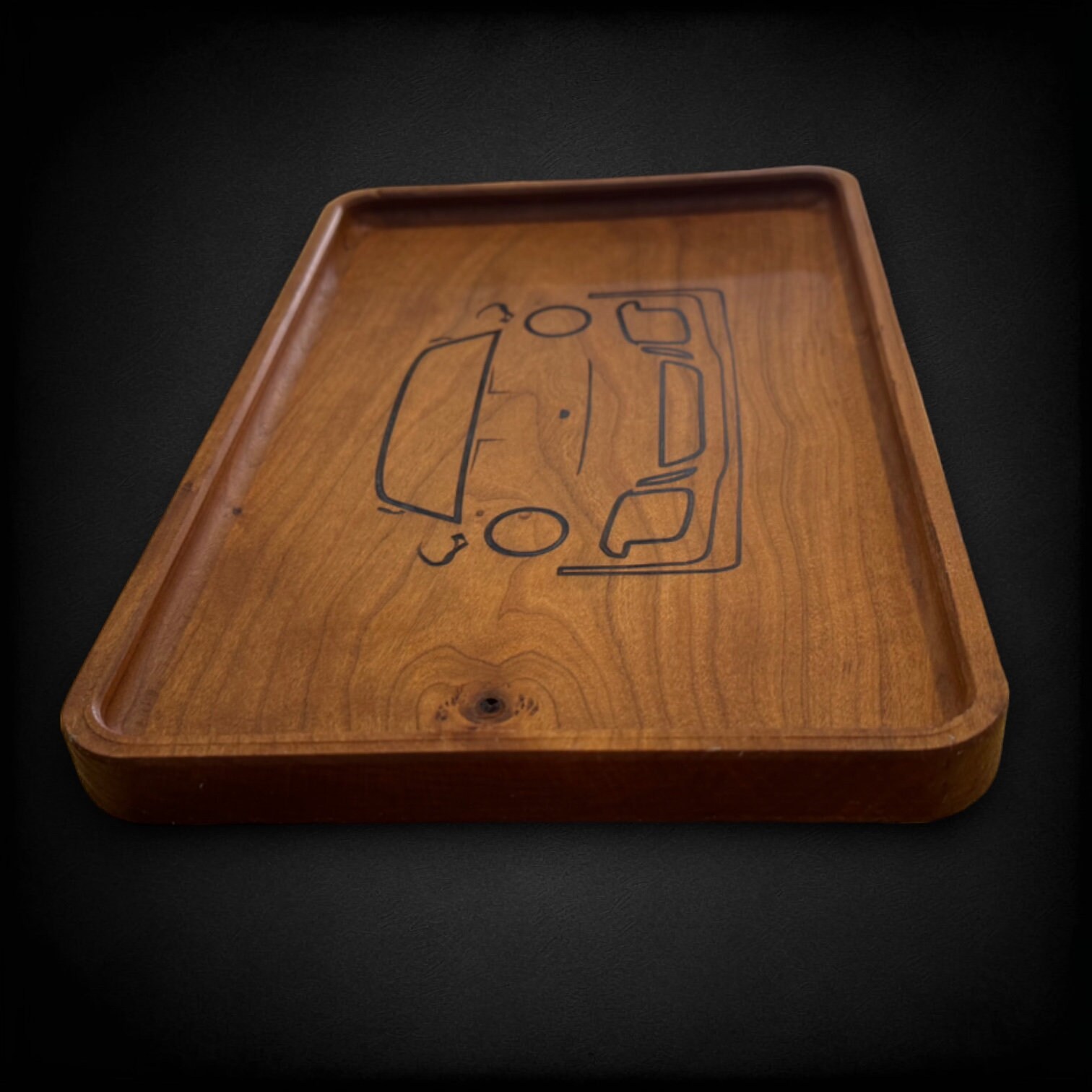 Porsche GT3 RS Tray large, Epoxy Inlay, CNC Cut Locally Sourced ...