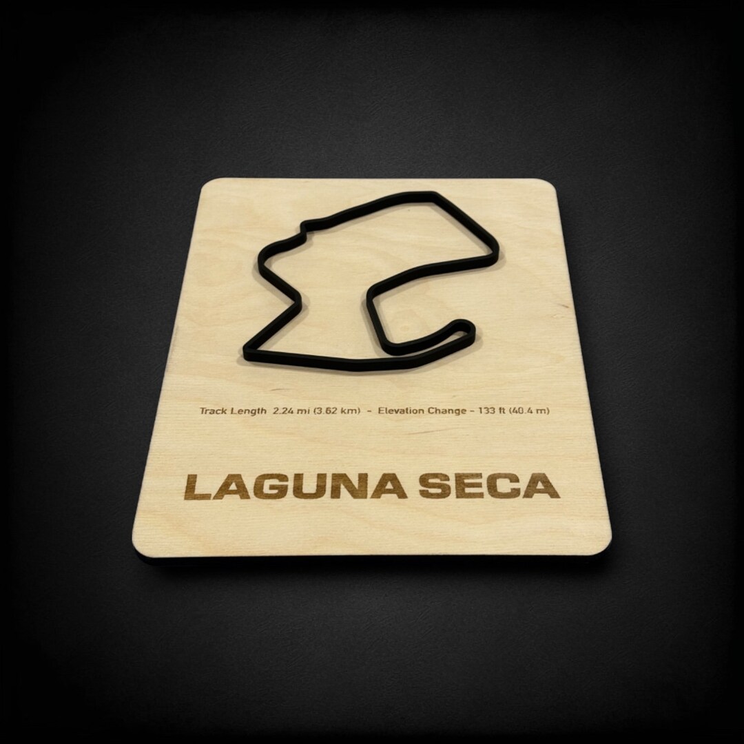 Laguna Seca Raceway Track Map Wall Art medium Size - Etsy