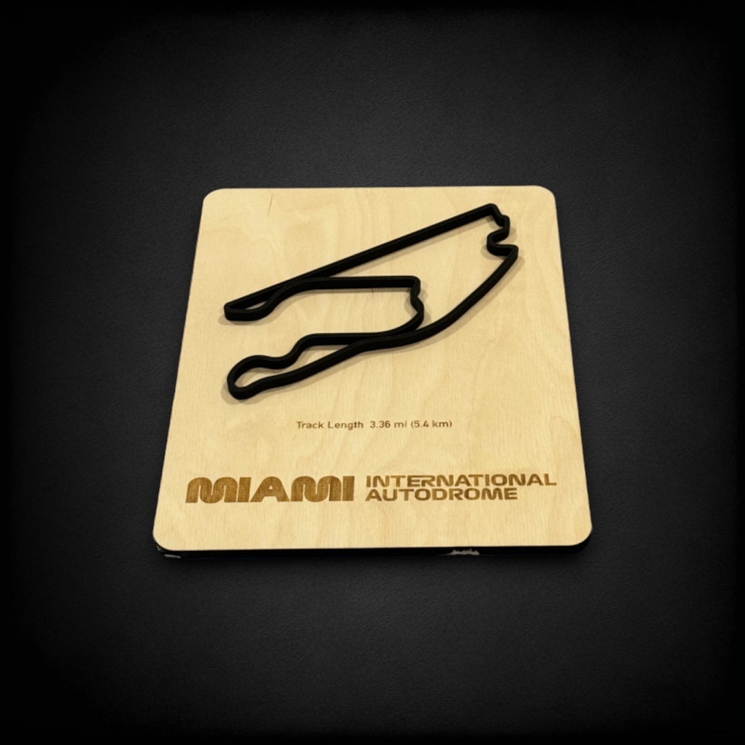 Miami GP Track Map Wall Art medium Size - Etsy