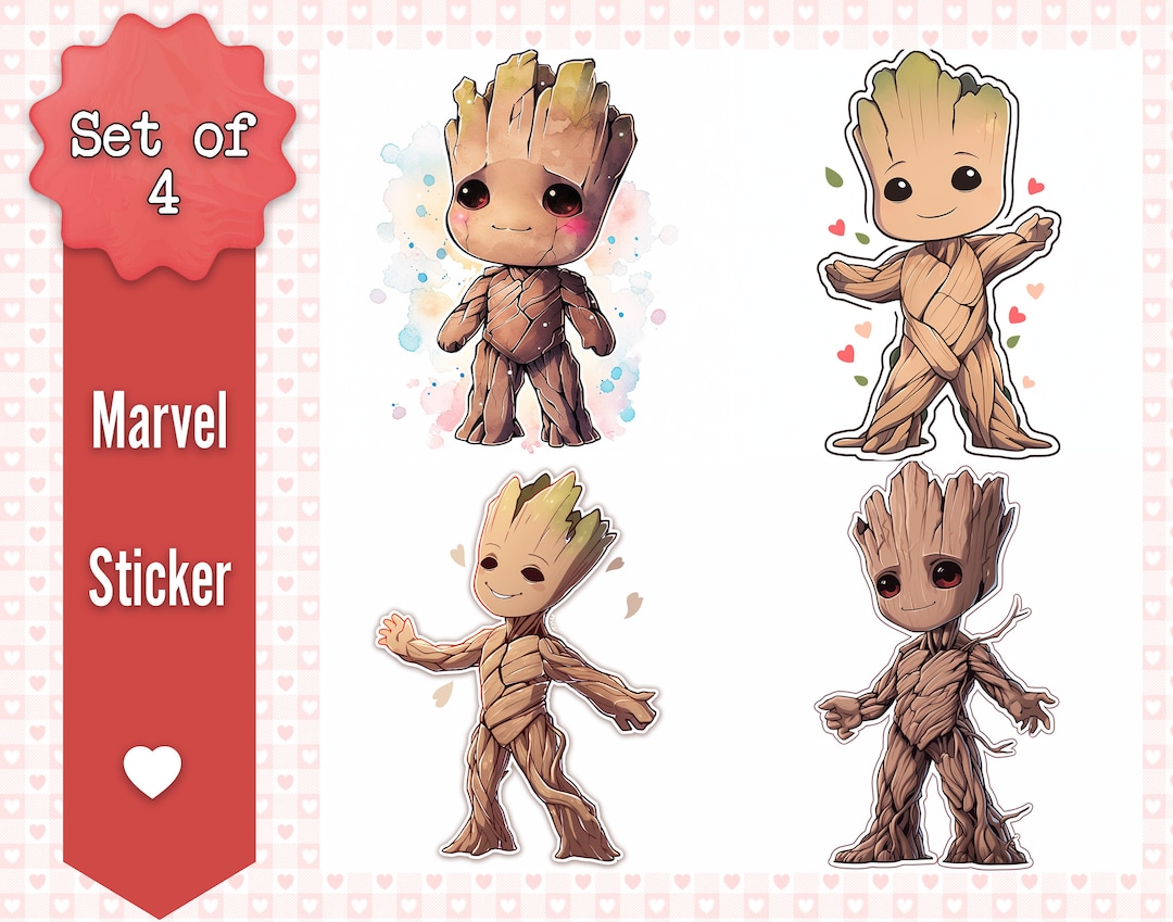 Watercolor Groot Stickers I Am Groot Marvel Sticker - Etsy