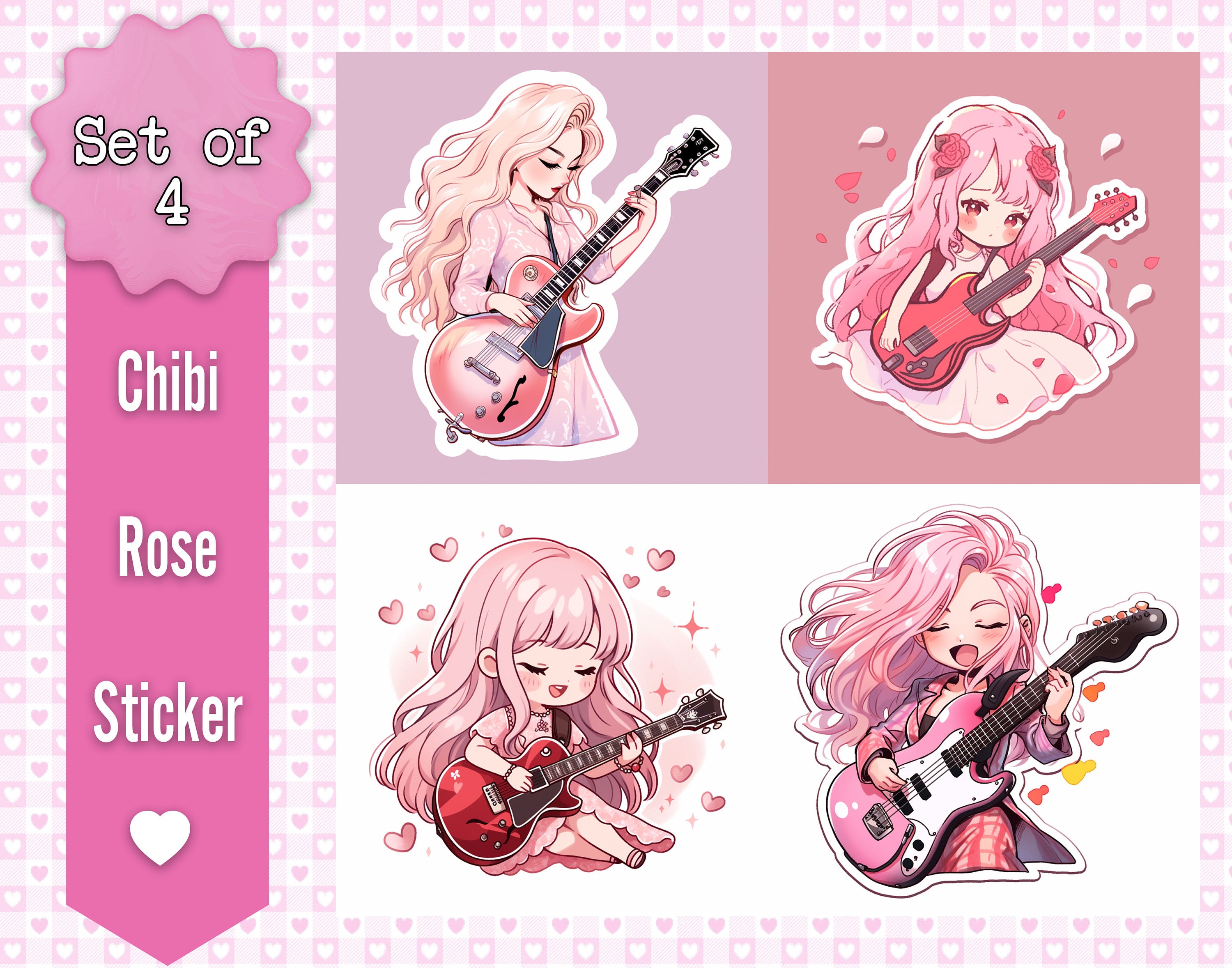 Anime Chibi Girl With A Guitar