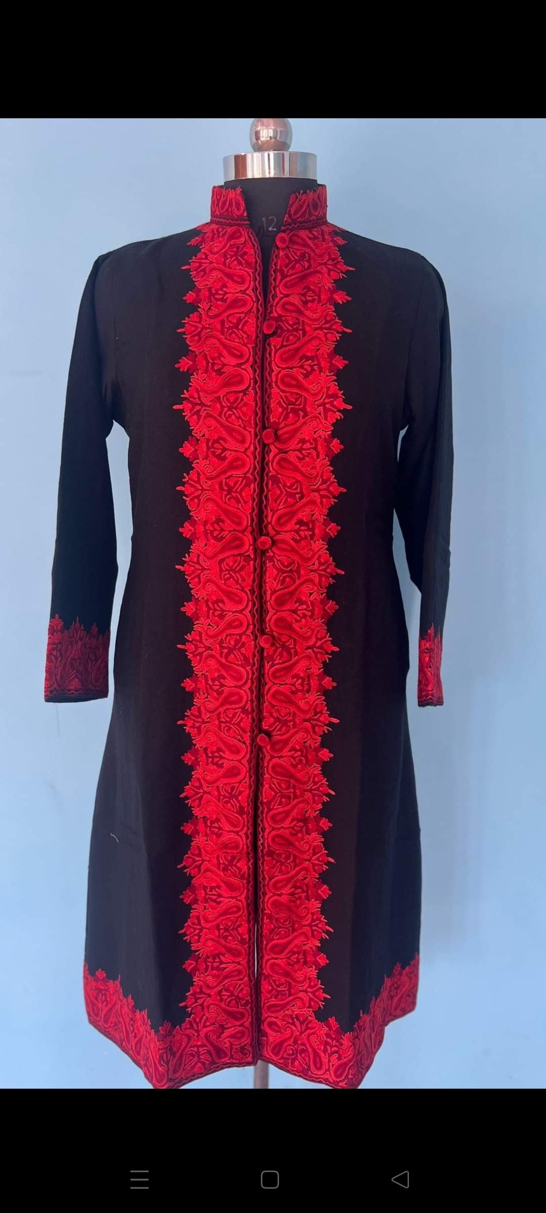 Kashmiri Long Jacket Border Design - Etsy