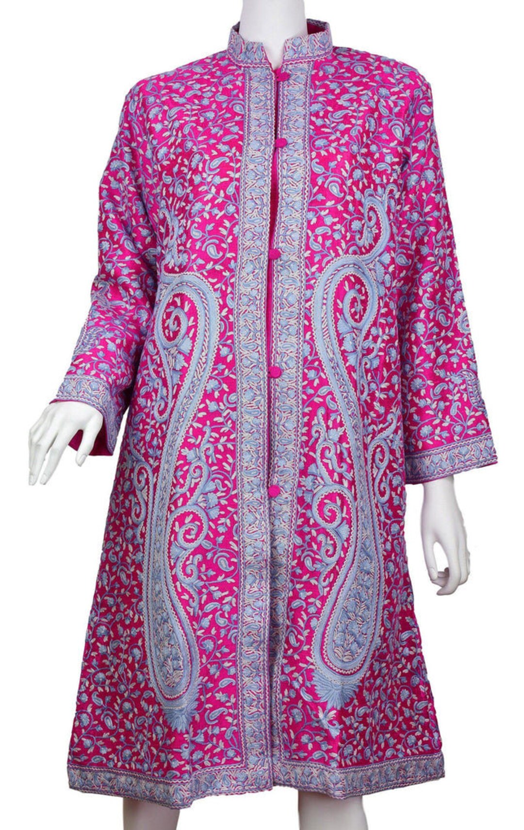 Kashmiri Hand Work Embroidery Long Coat - Etsy