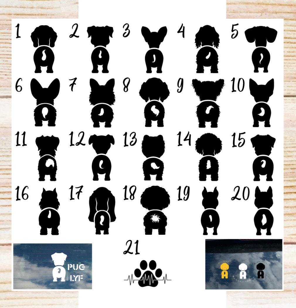 Custom Dog Vinyl Car Decal Sticker; Custom Name/quote Dog Breed Decal ...