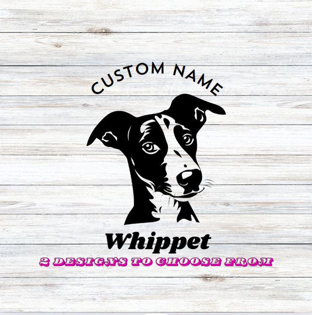 Whippet Car Decal; Vinyl Dog Sticker for Car, Kennel, Bowl, Window, Box ...