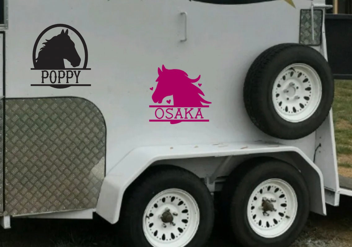 Custom Name Horse Float Decal Sticker Horse Decal for Car, Float, Truck ...