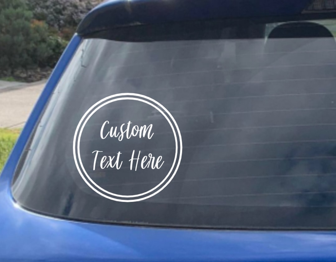 Custom Vinyl Car Decal Sticker - Etsy