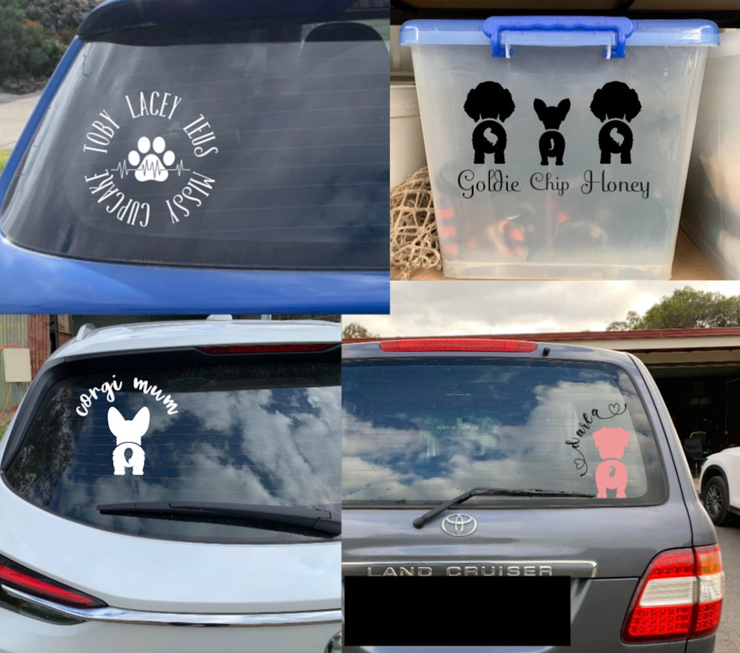 Custom Dog Vinyl Car Decal Sticker; Custom Name/quote Dog Breed Decal ...