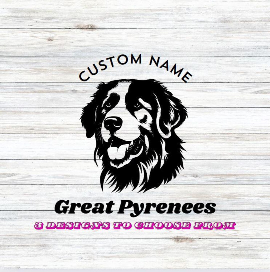 Great Pyrenees Car Decal; Vinyl Dog Sticker for Car, Kennel, Bowl ...