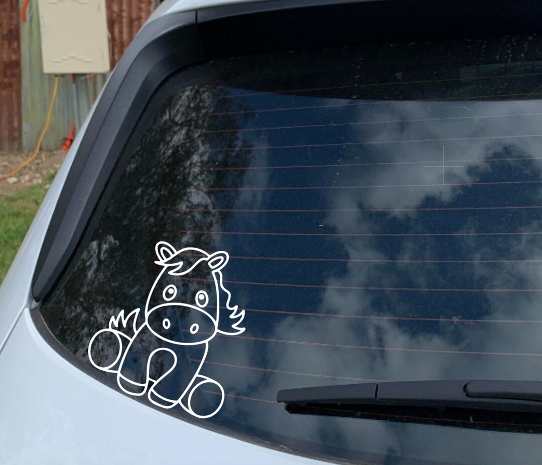 Horse Decal Sticker; Cute Horse Decal for Horse Float, Car, Trailer ...